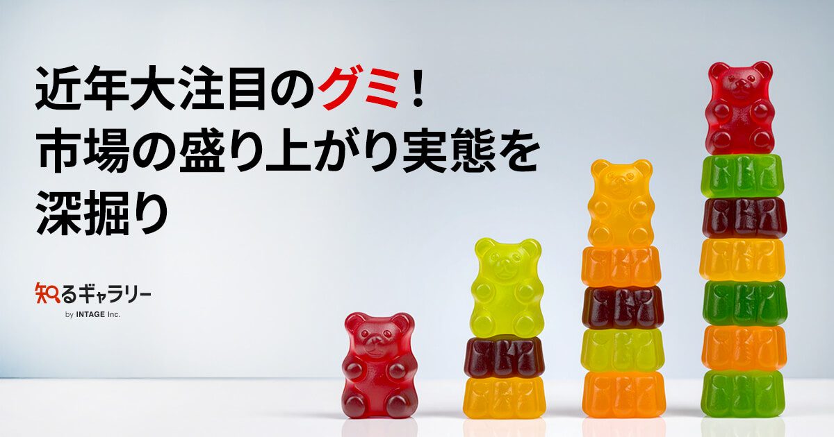 近年大注目のグミ！市場の盛り上がり実態を深掘り - 知るギャラリー by INTAGE